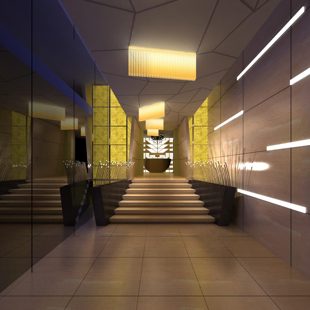 Corridor 050 3D Model - FlatPyramid