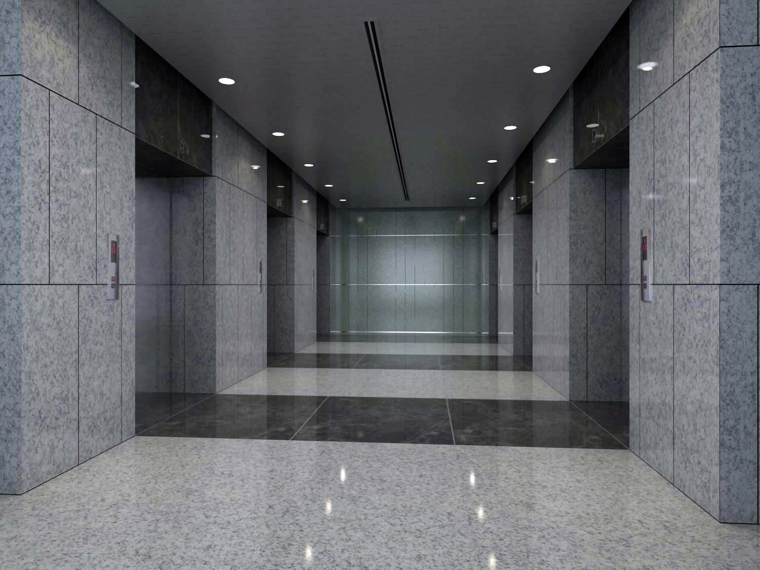 Elevator Space 003 3D Model - FlatPyramid