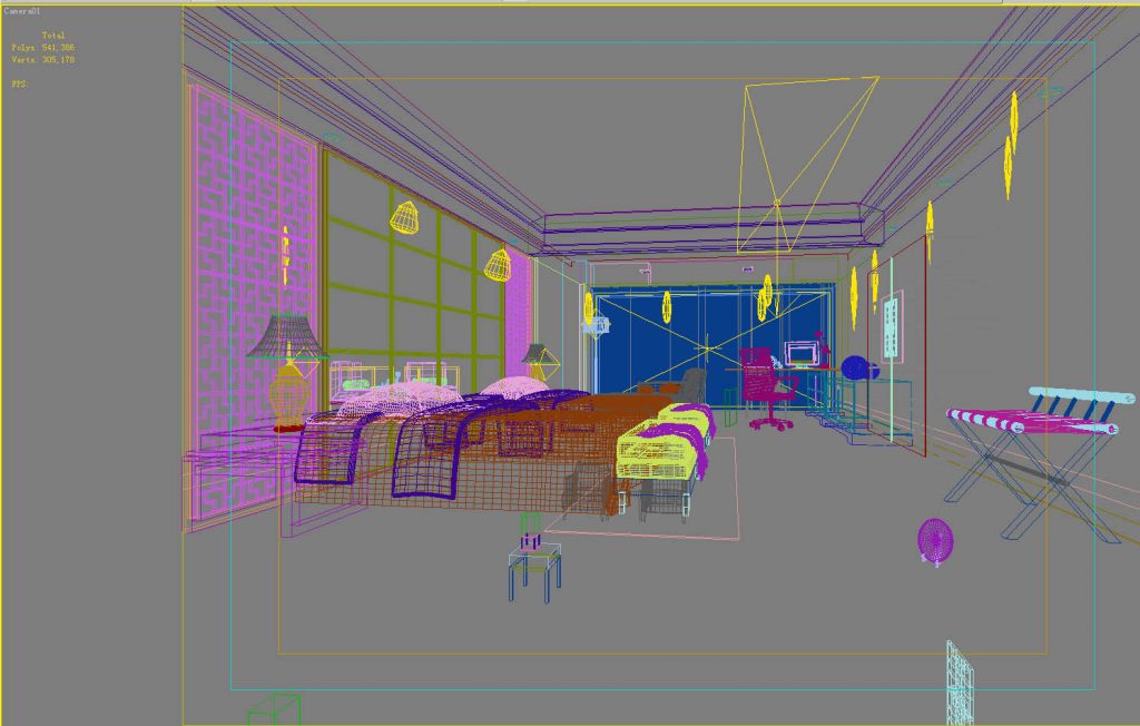 Guest room 010 two 3D Model - FlatPyramid