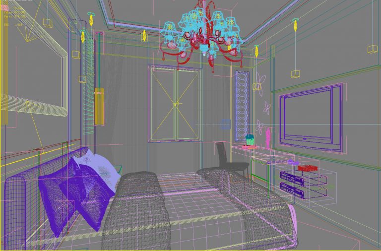 Guest room scene 04 3D Model - FlatPyramid