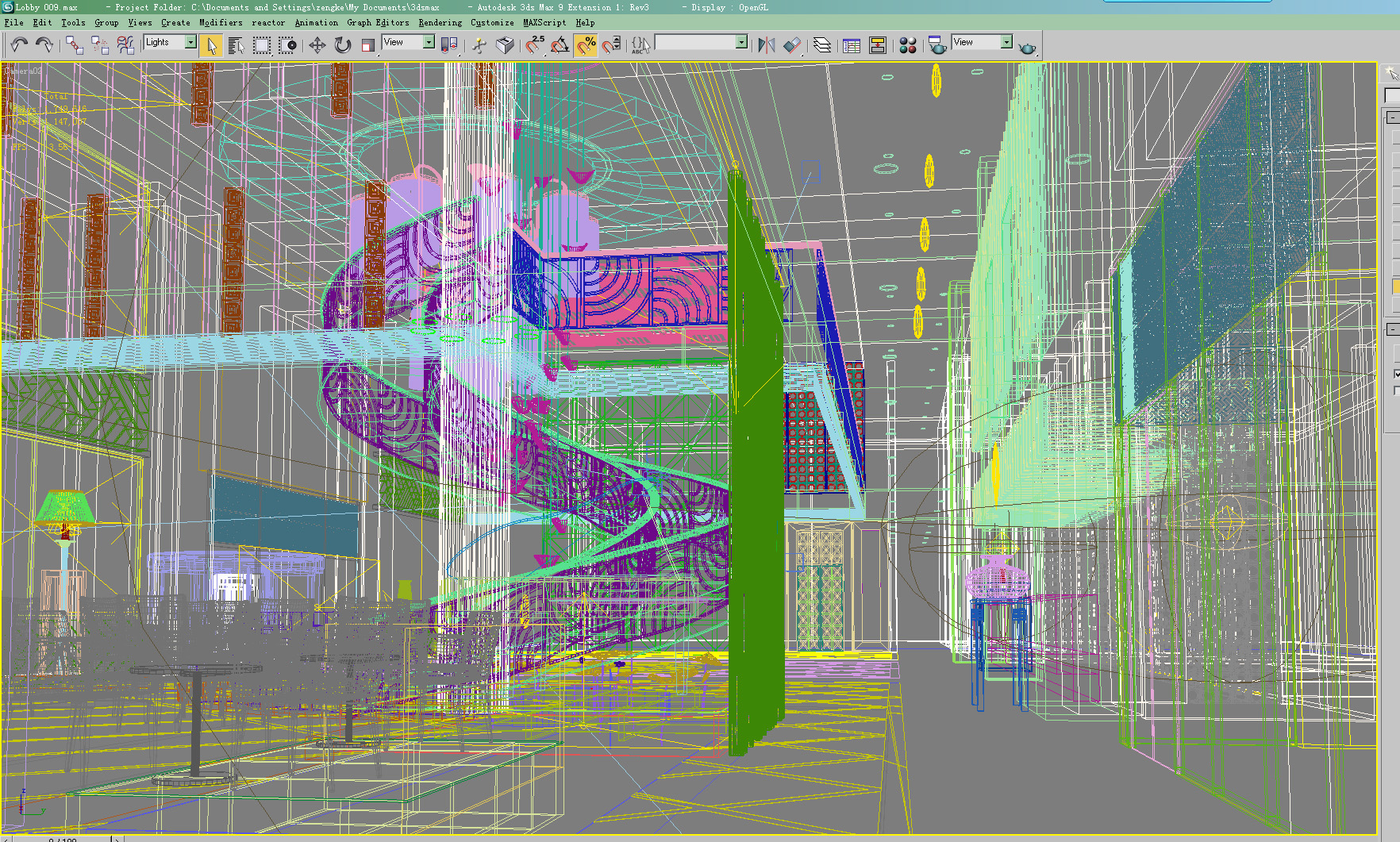Lobby 009 three 3D Model - FlatPyramid