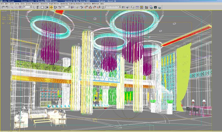 Lobby 034 three 3D Model - FlatPyramid
