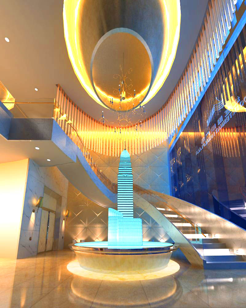 Lobby 058 three 3D Model - FlatPyramid