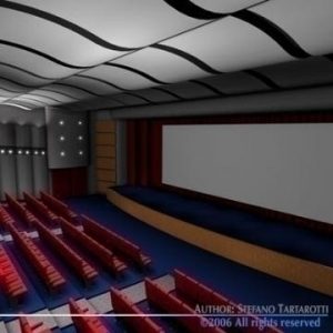 Movie Theatre 3D Model - FlatPyramid