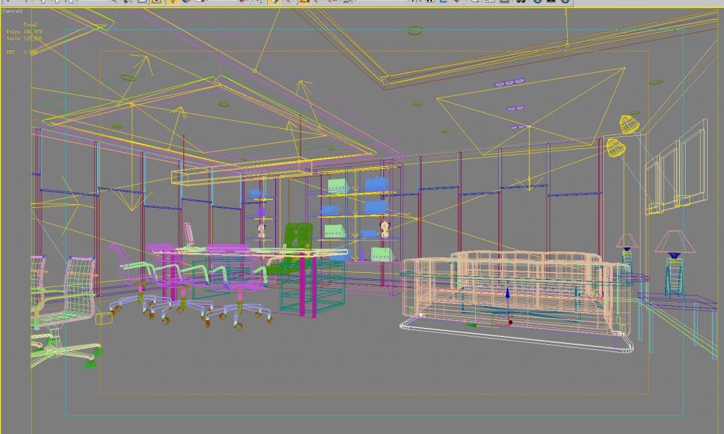 Office 043 Two 3D Model - FlatPyramid