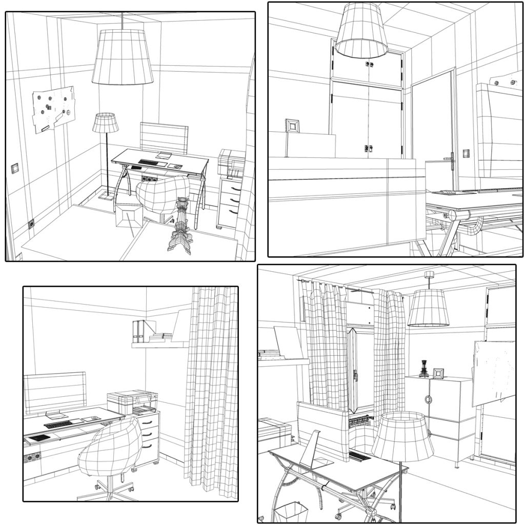 Office Room 3D Model - FlatPyramid