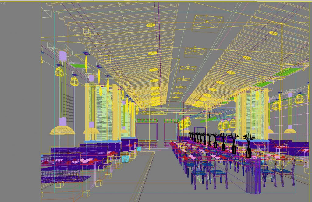 Restaurant 061 four 3D Model - FlatPyramid