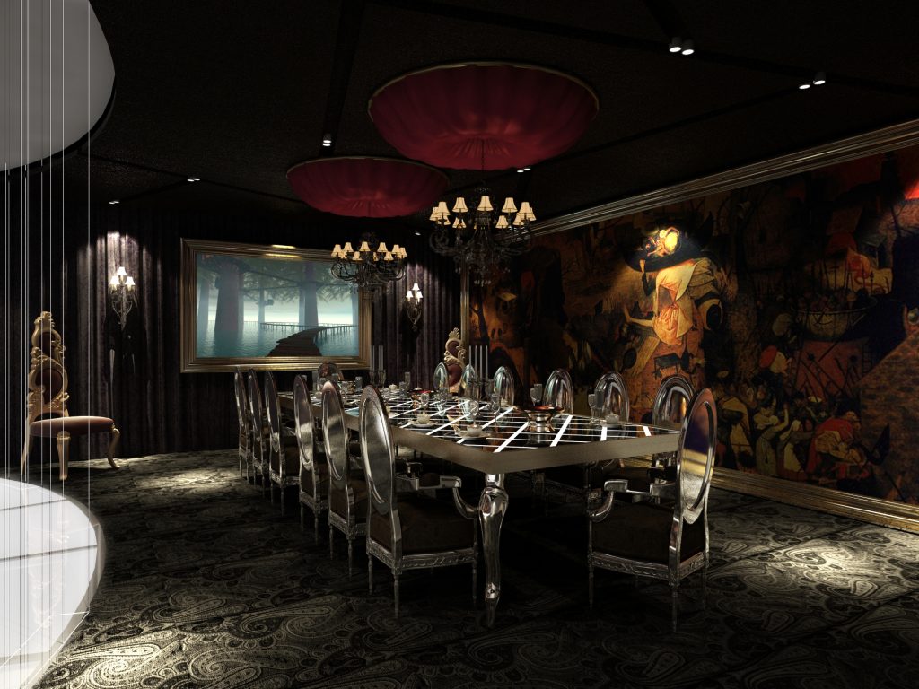 Restaurant Scene 03 three 3D Model - FlatPyramid