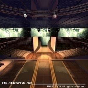 tv set show 3D Model - FlatPyramid