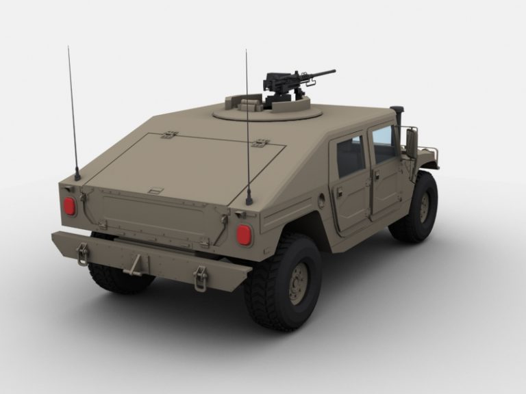 Military Hummer 3D Model - FlatPyramid