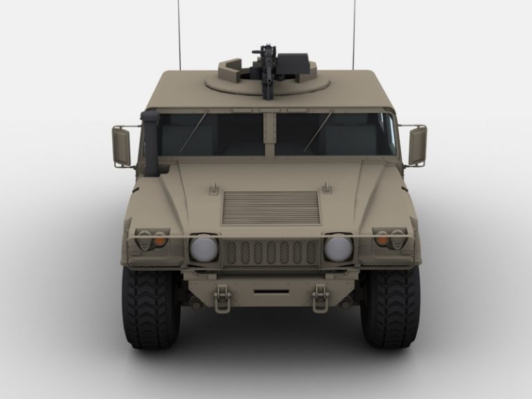 Military Hummer 3D Model - FlatPyramid