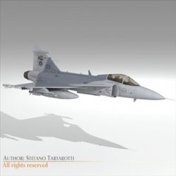 JAS 39 South African 3D Model - FlatPyramid