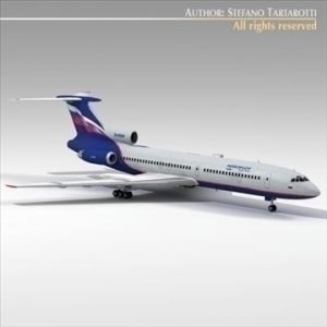 Tu 154 aeroflot 3D Model - FlatPyramid