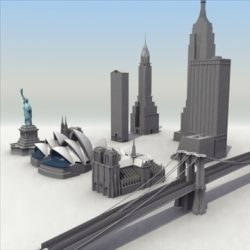 Landmarks Volume 01 3DModel Collection 3D Model - FlatPyramid