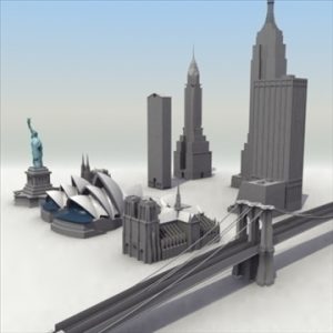 Landmarks Volume 01 3DModel Collection 3D Model - FlatPyramid