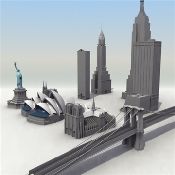 Landmarks Volume 01 3DModel Collection 3D Model | FlatPyramid