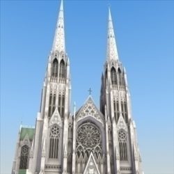 St Patricks Cathedral 3D model 3D Model - FlatPyramid