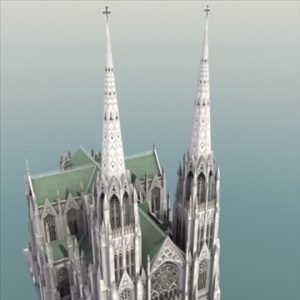 St Patricks Cathedral 3D model 3D Model - FlatPyramid