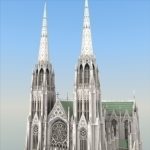St Patricks Cathedral 3D model 3D Model - FlatPyramid