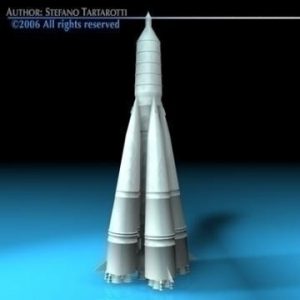 Sputnik rocket R-7 Semyorka 3D Model - FlatPyramid