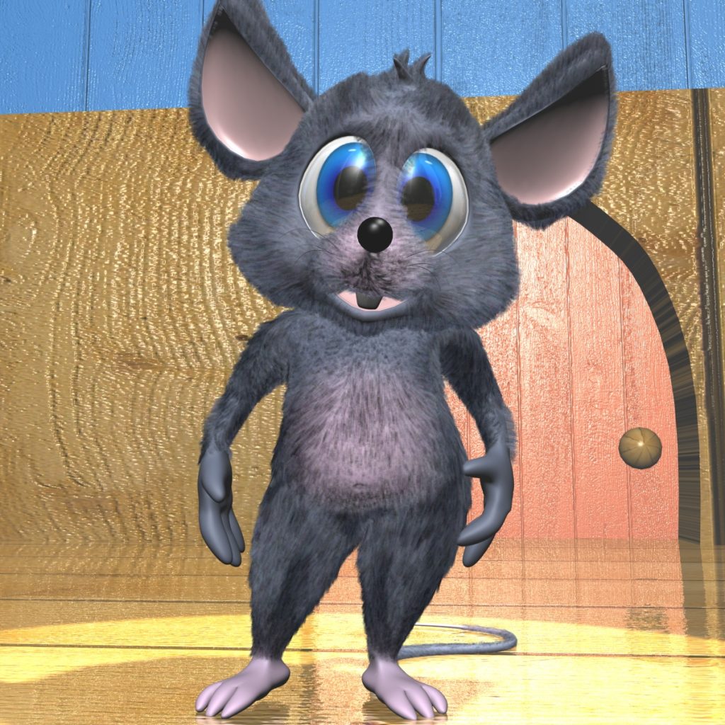 Cartoon Mouse Rigged 3D Model - FlatPyramid