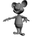 Green Mouse RIGGED 3D Model - FlatPyramid