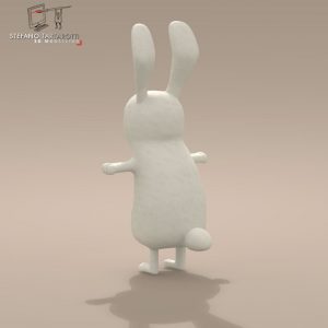 Rabbit cartoon character 3D Model - FlatPyramid