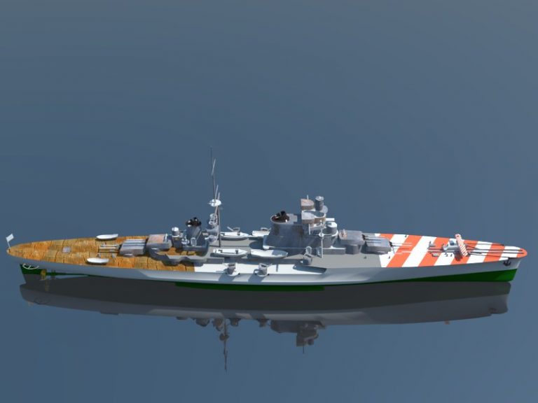 Italian cruiser Pola 3D Model - FlatPyramid