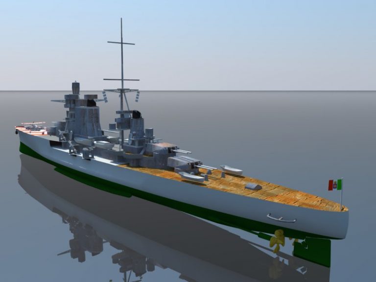 Italian cruiser Pola 3D Model - FlatPyramid