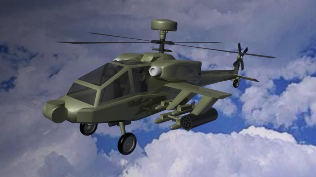 apache helicopter 3D Model - FlatPyramid