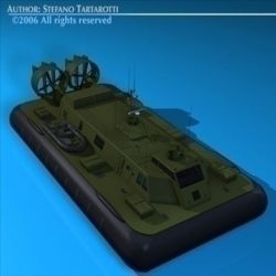 Army hovercraft 3D Model - FlatPyramid