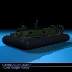 Army hovercraft 3D Model - FlatPyramid