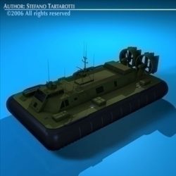 Army hovercraft 3D Model - FlatPyramid
