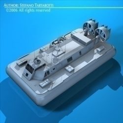 Army hovercraft 3D Model - FlatPyramid