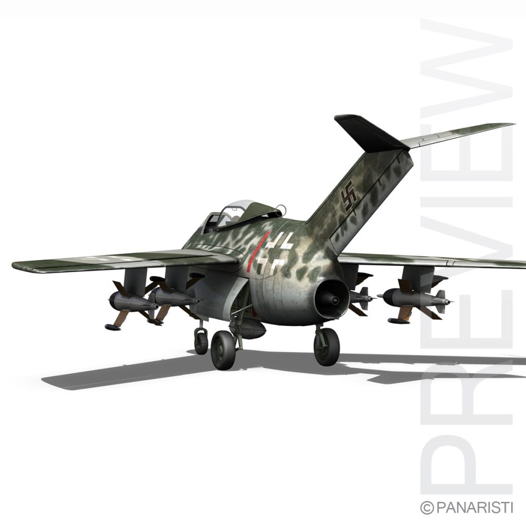 Focke Wulf TA 183 Huckebein 3D Model - FlatPyramid