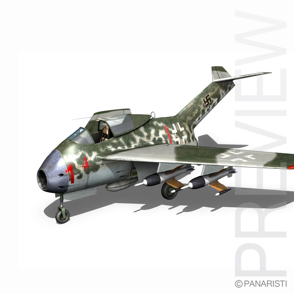 Focke Wulf TA 183 Huckebein 3D Model - FlatPyramid