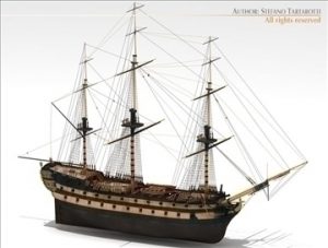 HMS Leopard Sailing Vessel 3D Model - FlatPyramid