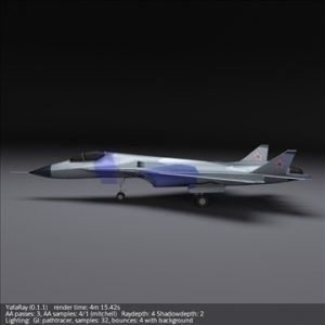 Sukhoi pak fa T50 3D Model - FlatPyramid