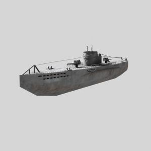 U-boat submarine 3D Model - FlatPyramid