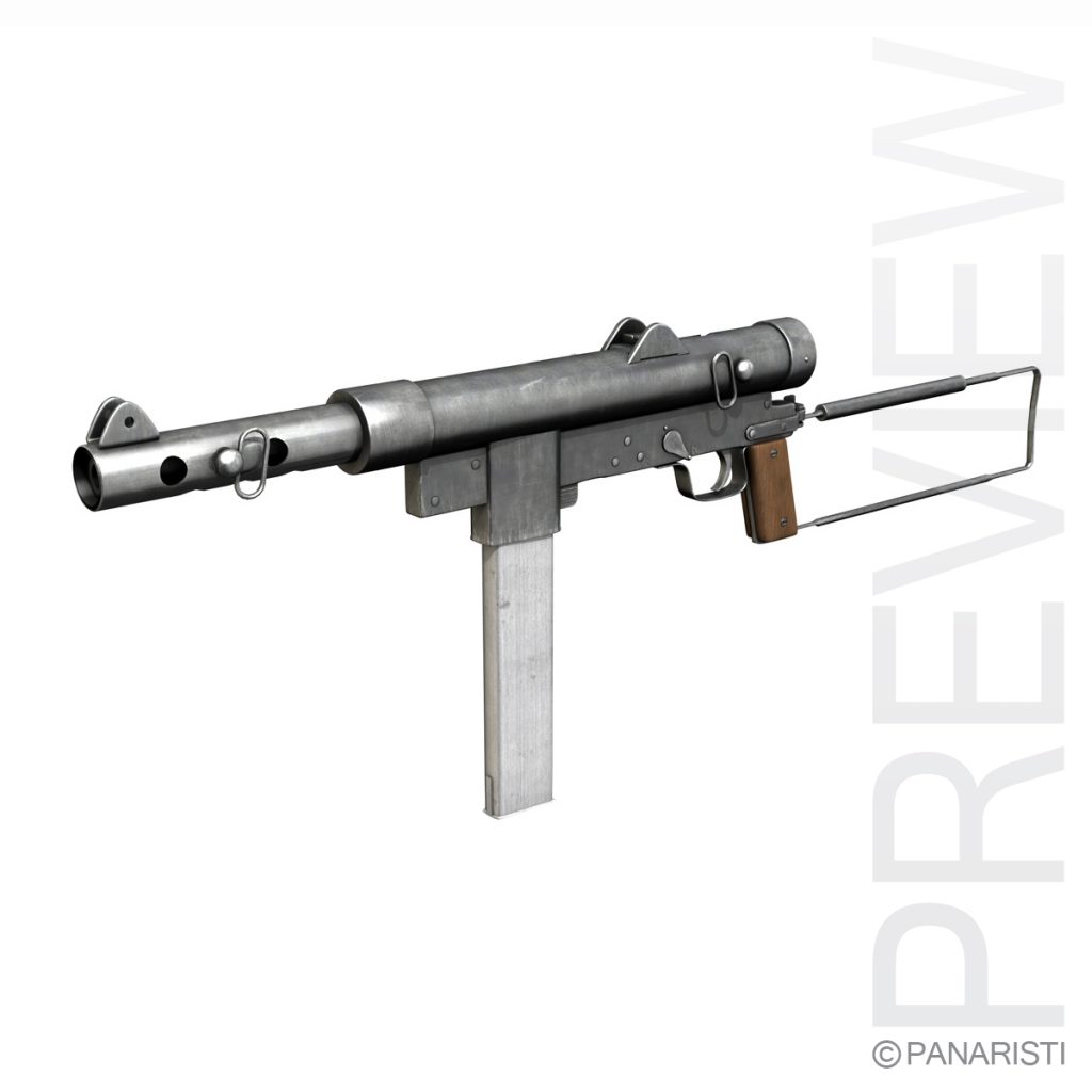 Carl Gustav M45 Swedish K SMG 3D Model - FlatPyramid