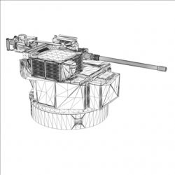 Remote weapon station (RWS) Browning M2 3D Model - FlatPyramid