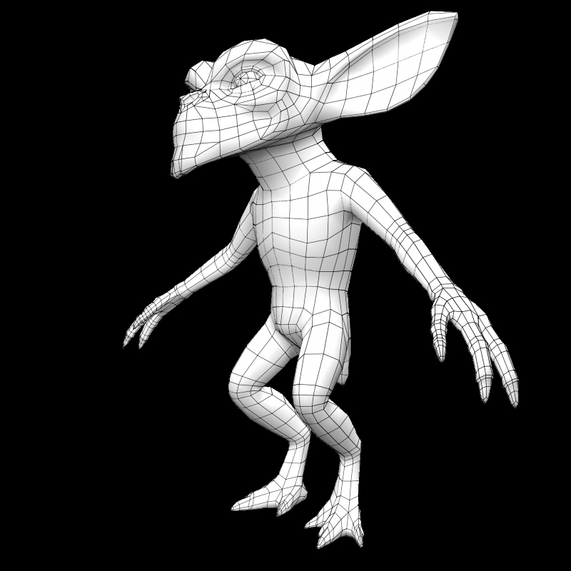 Gremlin monster 01 3D Model - FlatPyramid