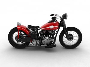 Harley-Davidson WLA Bobber 1945 3D Model - FlatPyramid