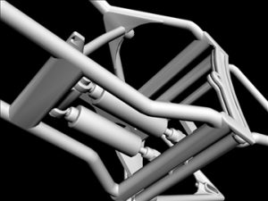 Motorcycle Chopper Frame 3D Model - FlatPyramid