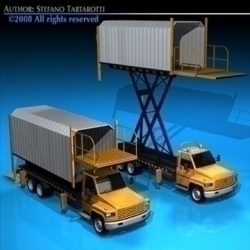 Airport loading vehicle 3D Model - FlatPyramid
