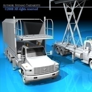 Airport loading vehicle 3D Model - FlatPyramid