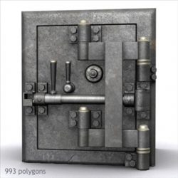 Antique Diebold Safe 01 3D Model - FlatPyramid