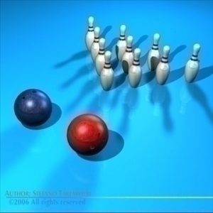 Bowling set 3D Model - FlatPyramid