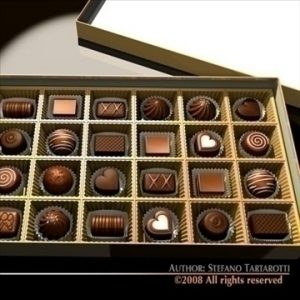 Chocolate box 3D Model - FlatPyramid