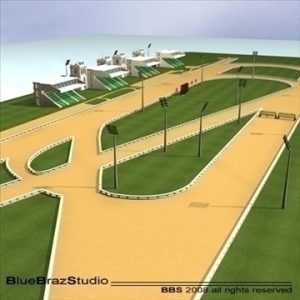 Complete Racetrack 3D Model - FlatPyramid